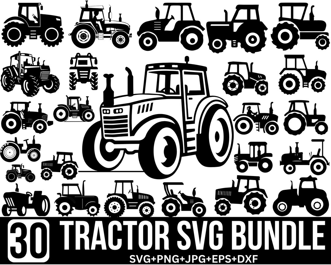 Tractors Svg Bundle, Truck Svg, Farm Svg, Tractors Clipart, Tractor ...
