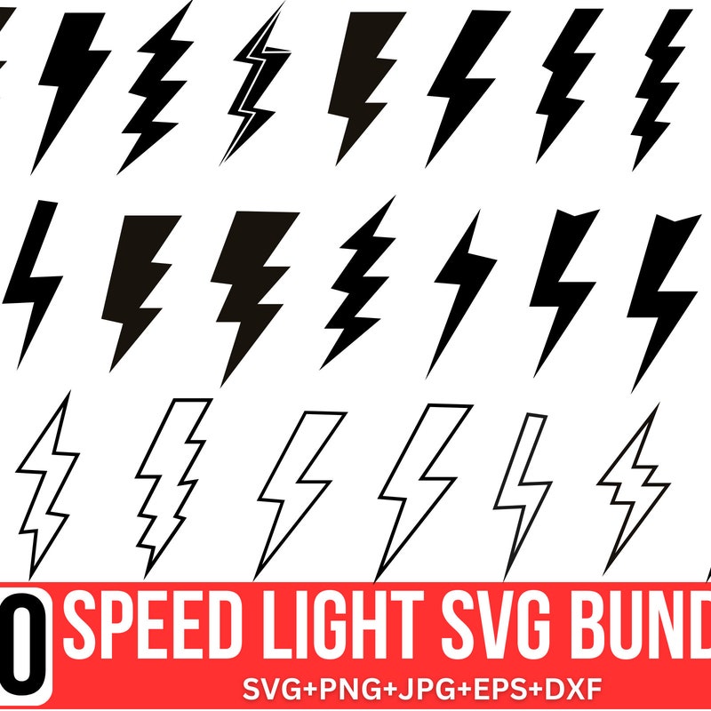 Lightning Svg - Etsy