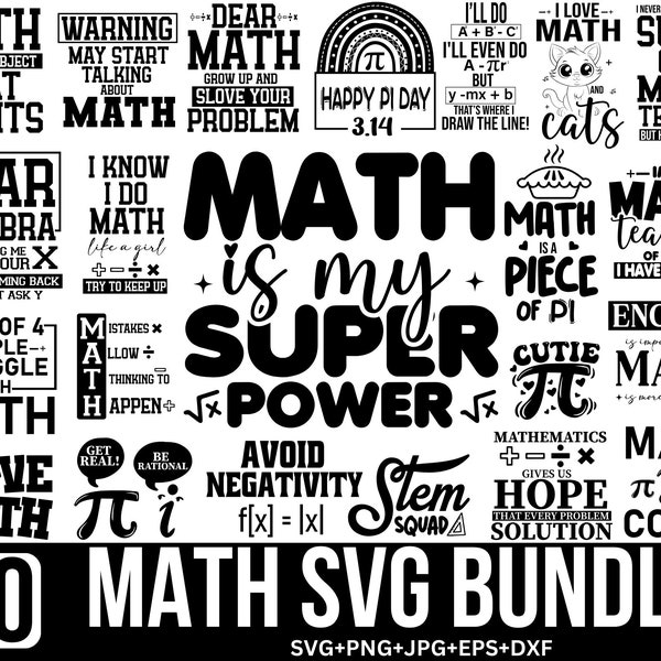 Math Svg - Etsy