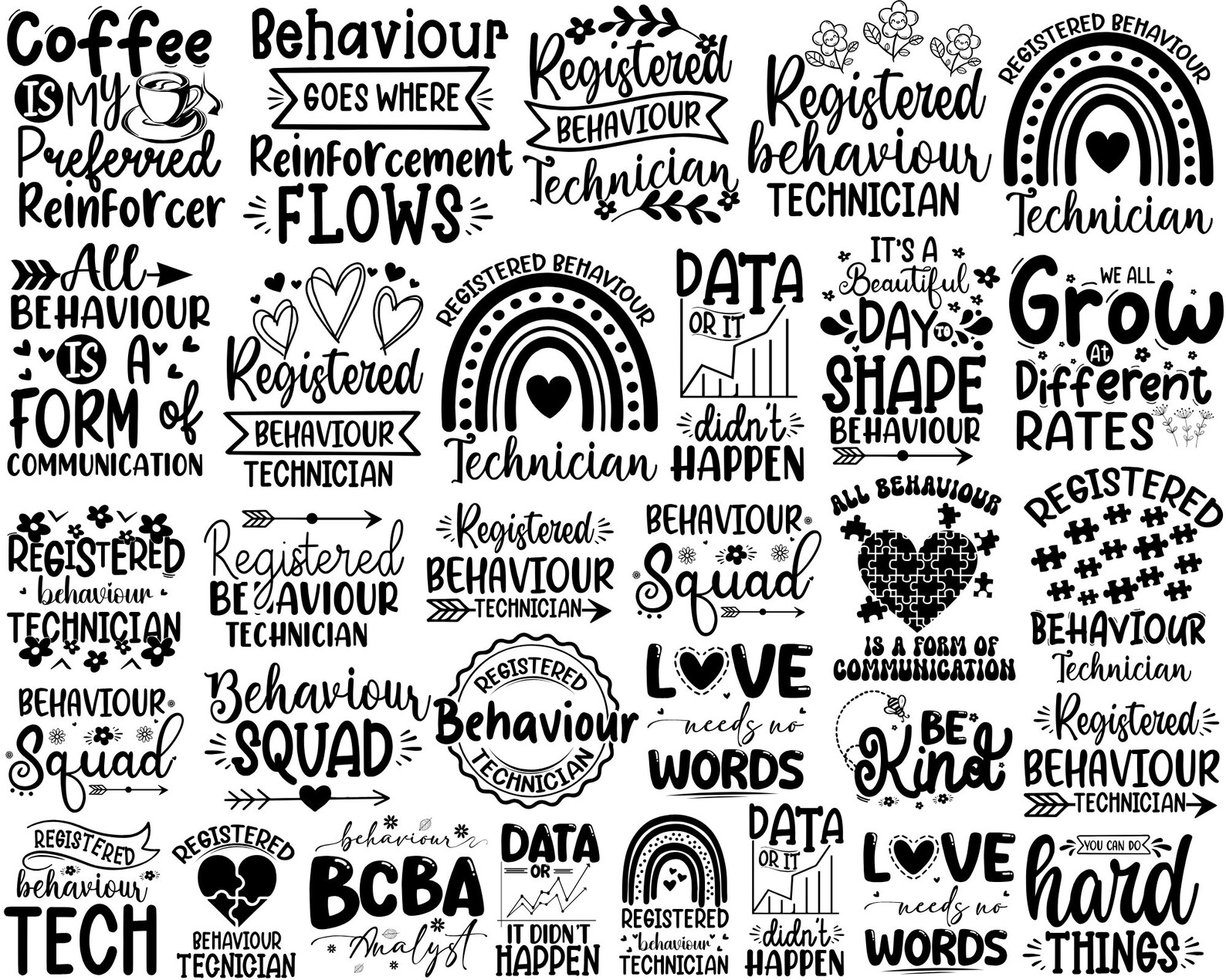 Registered Behavior Technician SVG Bundle, Behavior Tech Svg, Therapist ...