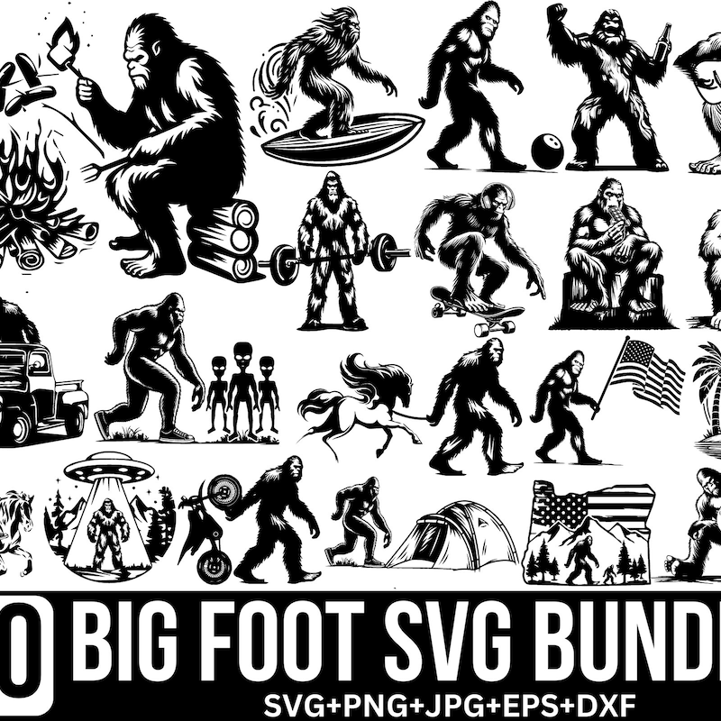 Bigfoot Svg - Etsy