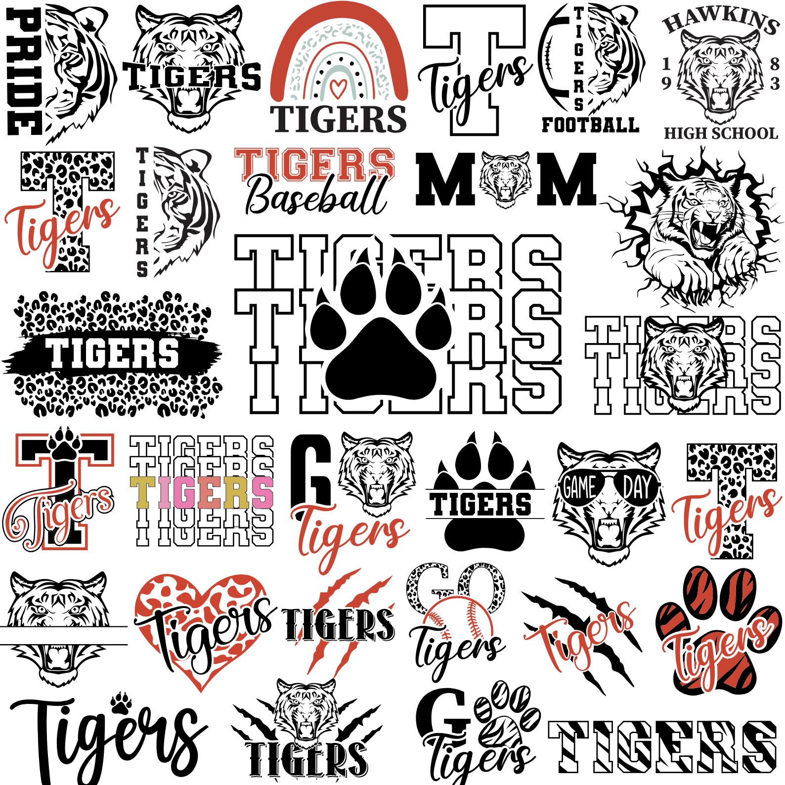 Tigers Svg Bundle, Tigers Football Svg, Tiger Mascot Svg, Calw Tigers ...