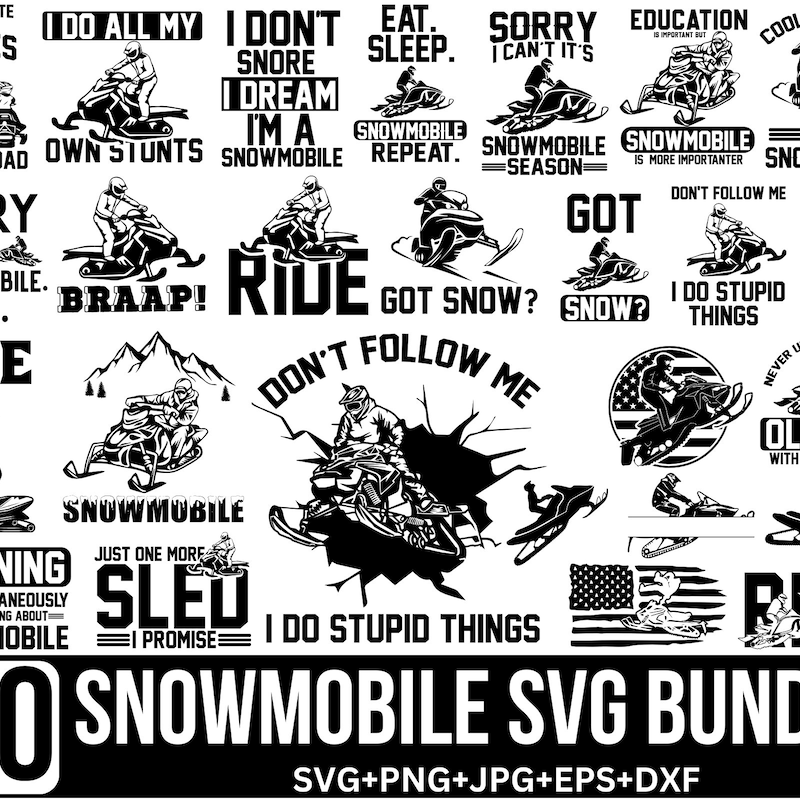 Snowmobile Clipart - Etsy