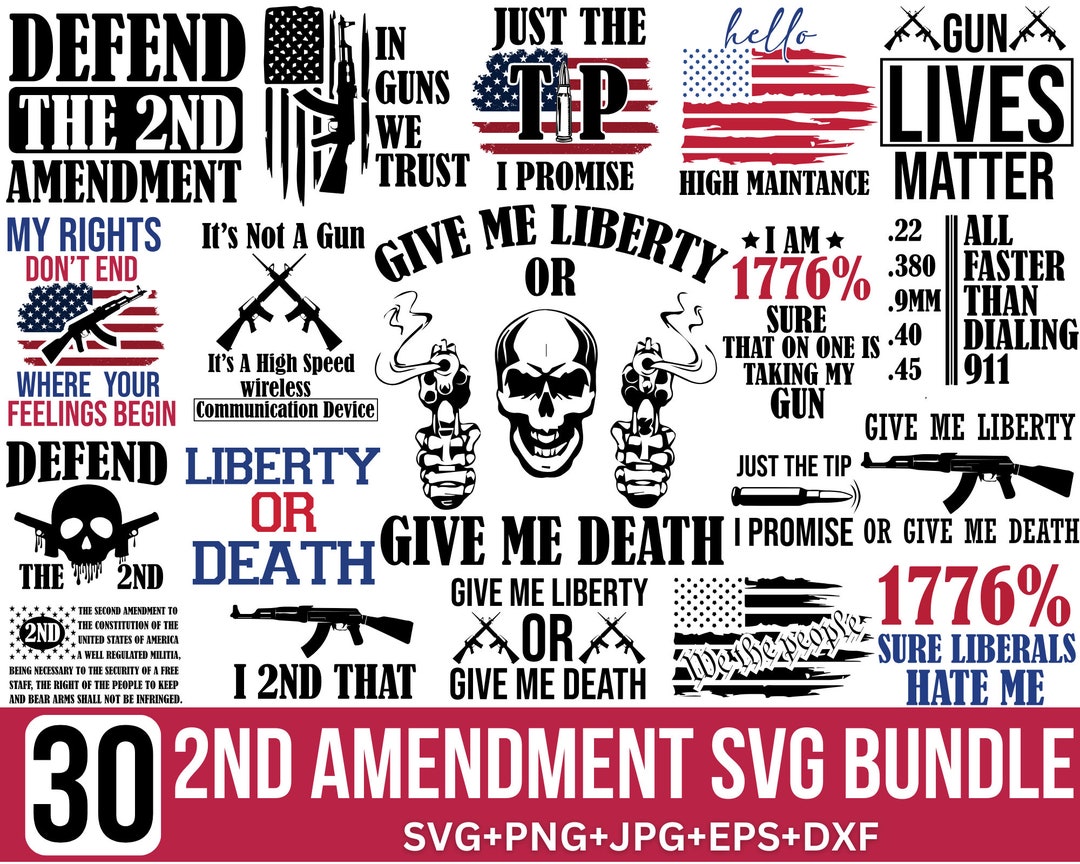 2nd Amendment SVG Bundle: American & Tattered Flag Designs (digital Files) - Etsy