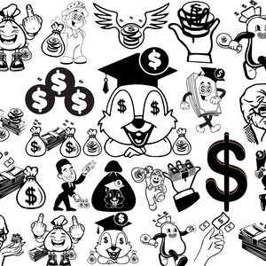 Money SVG Bundle, Wallet Svg, Cash Svg, Money Png, Money Bag Svg, 100 ...