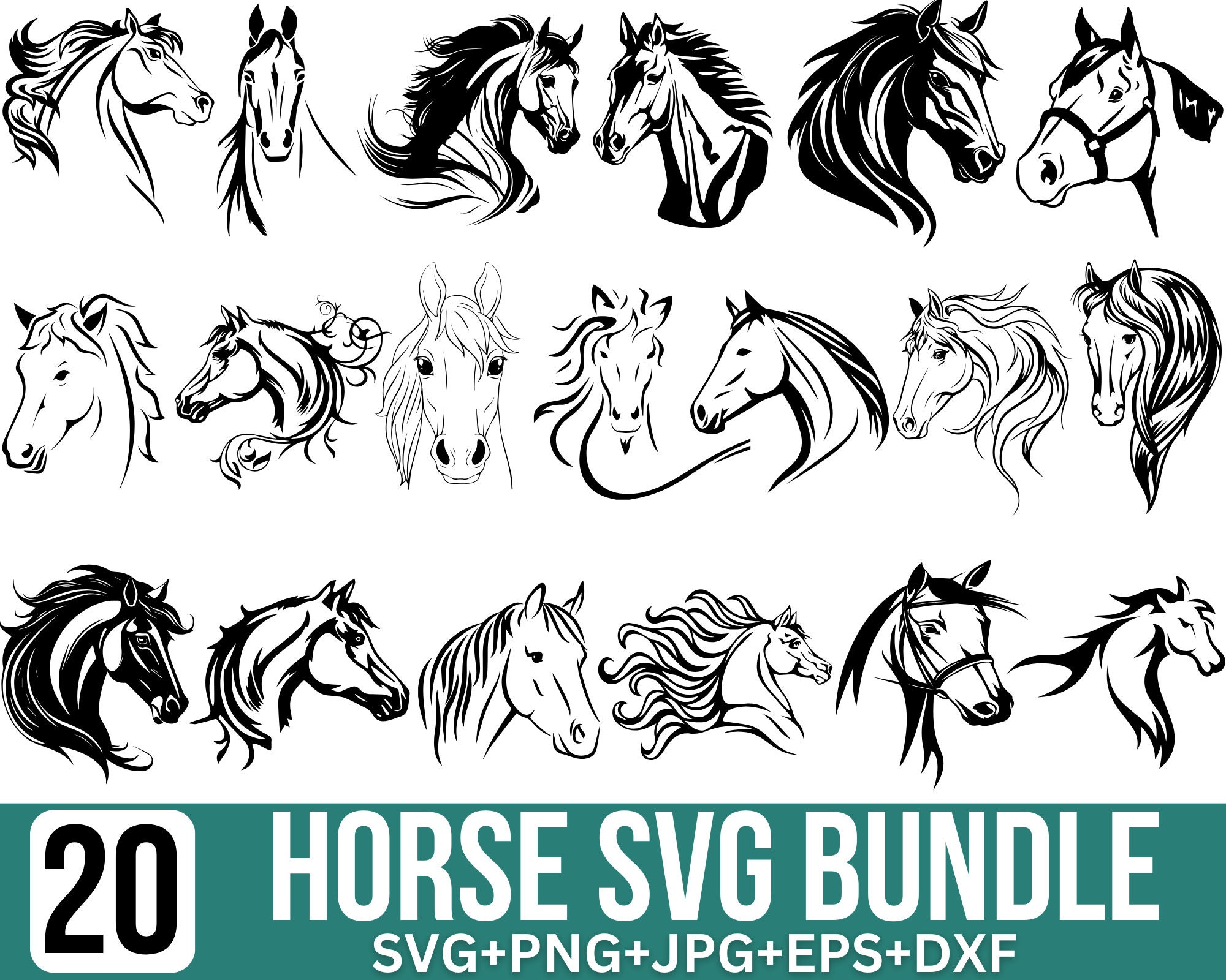 Horse Svg Bundle Horse Design Svg Cute Horse Svg Horse - Etsy