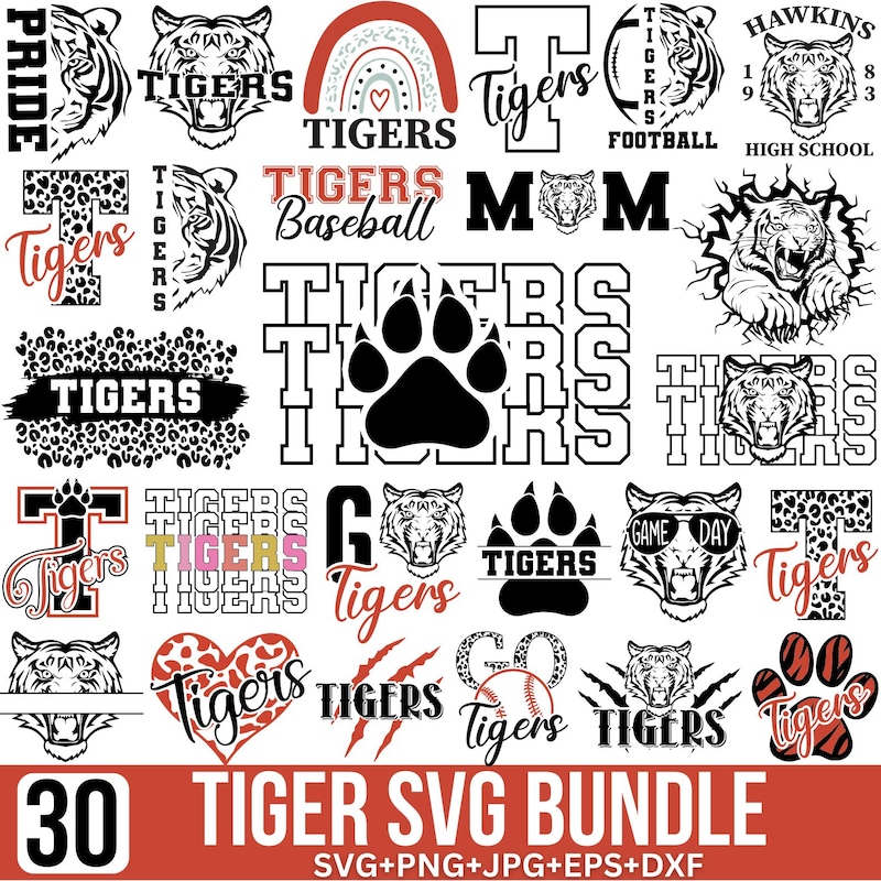 Tiger Svg - Etsy