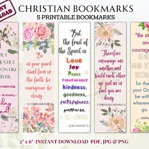 Printable Bible Verse Bookmark Design, Digital Bookmark Bundle, Set of ...