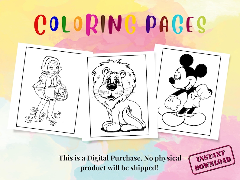 60 Coloring Pages Bundle. Printable Coloring Pages for Kids. - Etsy