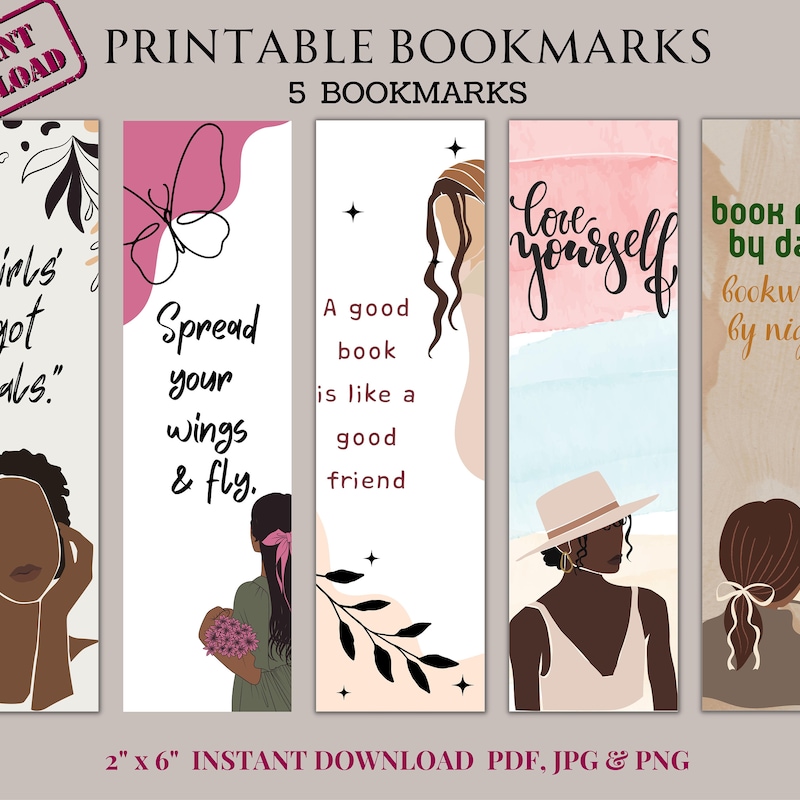 Black Girl Bookmarks - Etsy