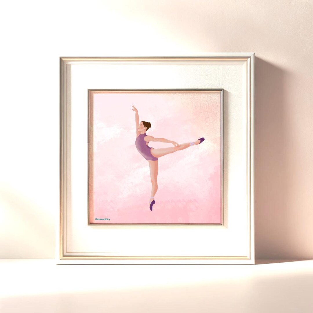 Ballet Dancer Art Print, Illustrated Ballet Poster, Unique Dancer Wall ...