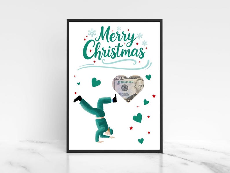 Printable Break Dacer Gift, Money Gift for Christmas, Cash Holiday Gift ...