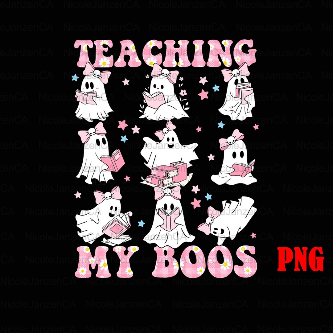 Teaching My Boos Png,cute Ghost Teacher Halloween Png,spooky Teacher ...