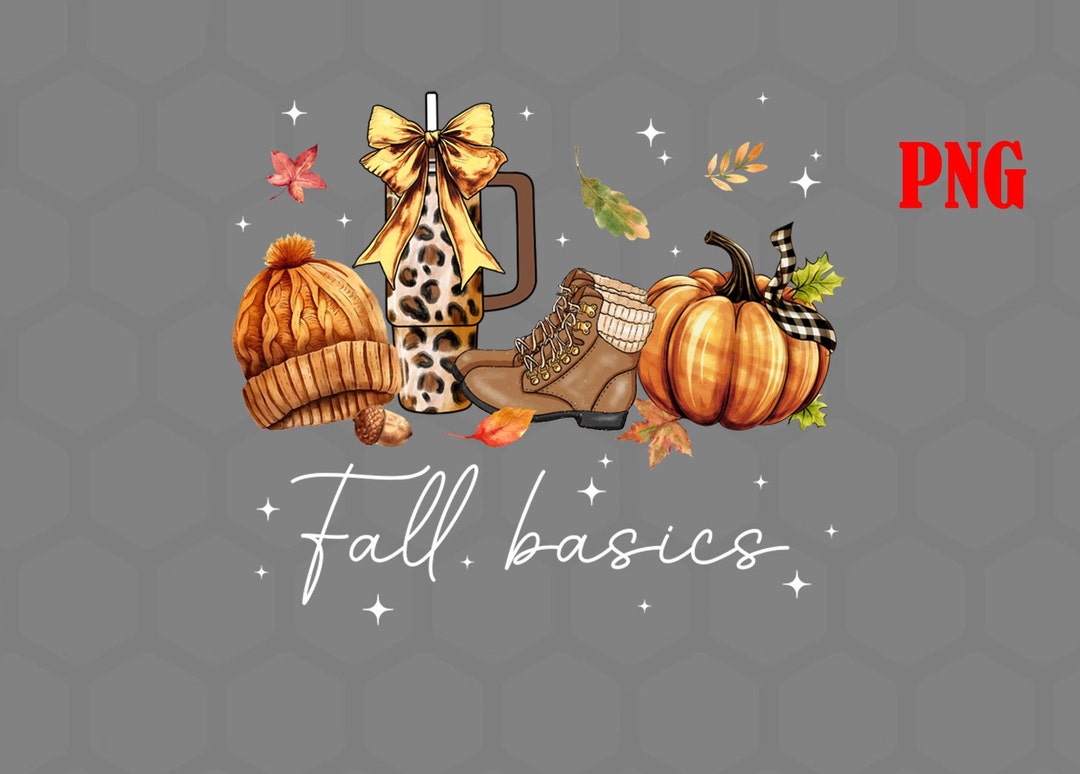 Fall Basics Png, Fall Png, Autumn Png, Retro Fall Png, Fall Sublimation ...