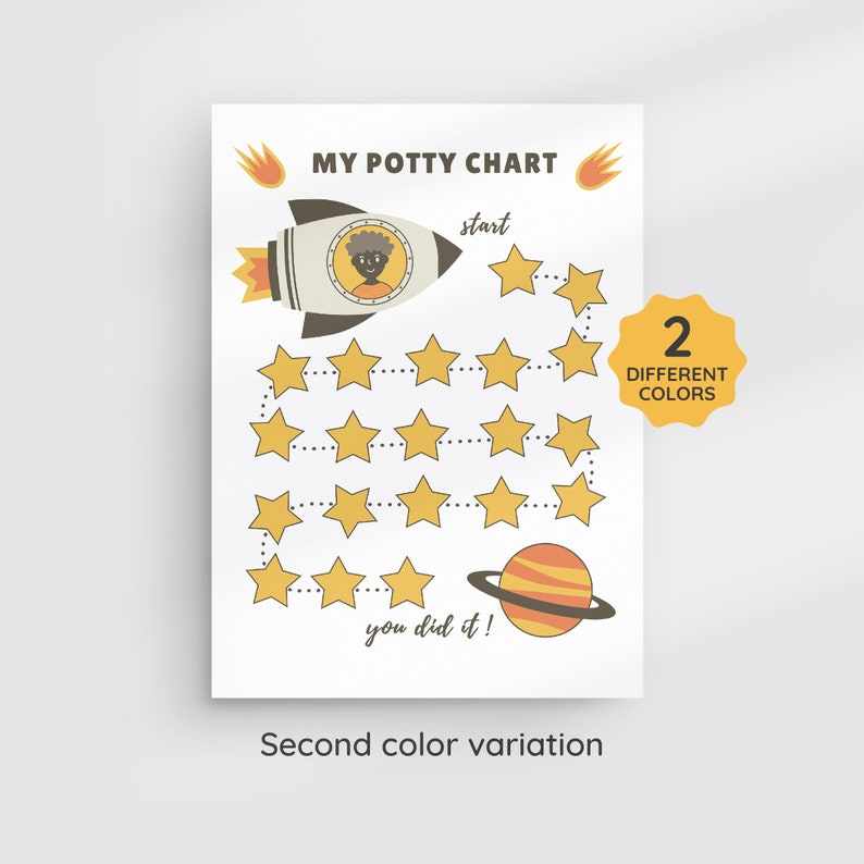 Space Potty Training Reward Chart for Boys (PDF) - Etsy Canada