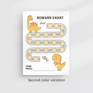 Dinosaur Reward Chart, Printable Sticker Chart, Instant Download Reward ...