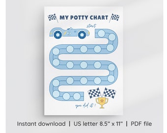 Potty Chart Truck, Printable Potty Training Reward Chart for Kids ...