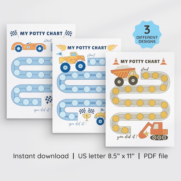 Construction Truck Potty Chart - Etsy