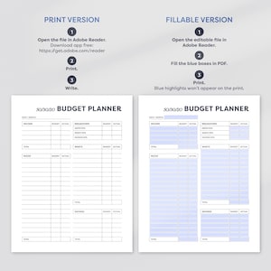 50/30/20 Budget Planner: Income & Expense Tracker (PDF) - Etsy