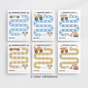Reward Chart Bundle, Kids Behavior Chart, Racing Car, Monster Truck and ...