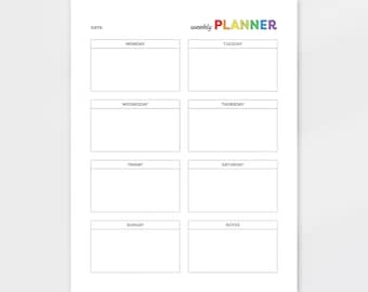 Two Week Planner Printable, Weekly Calendar, Weekly Schedule Template ...