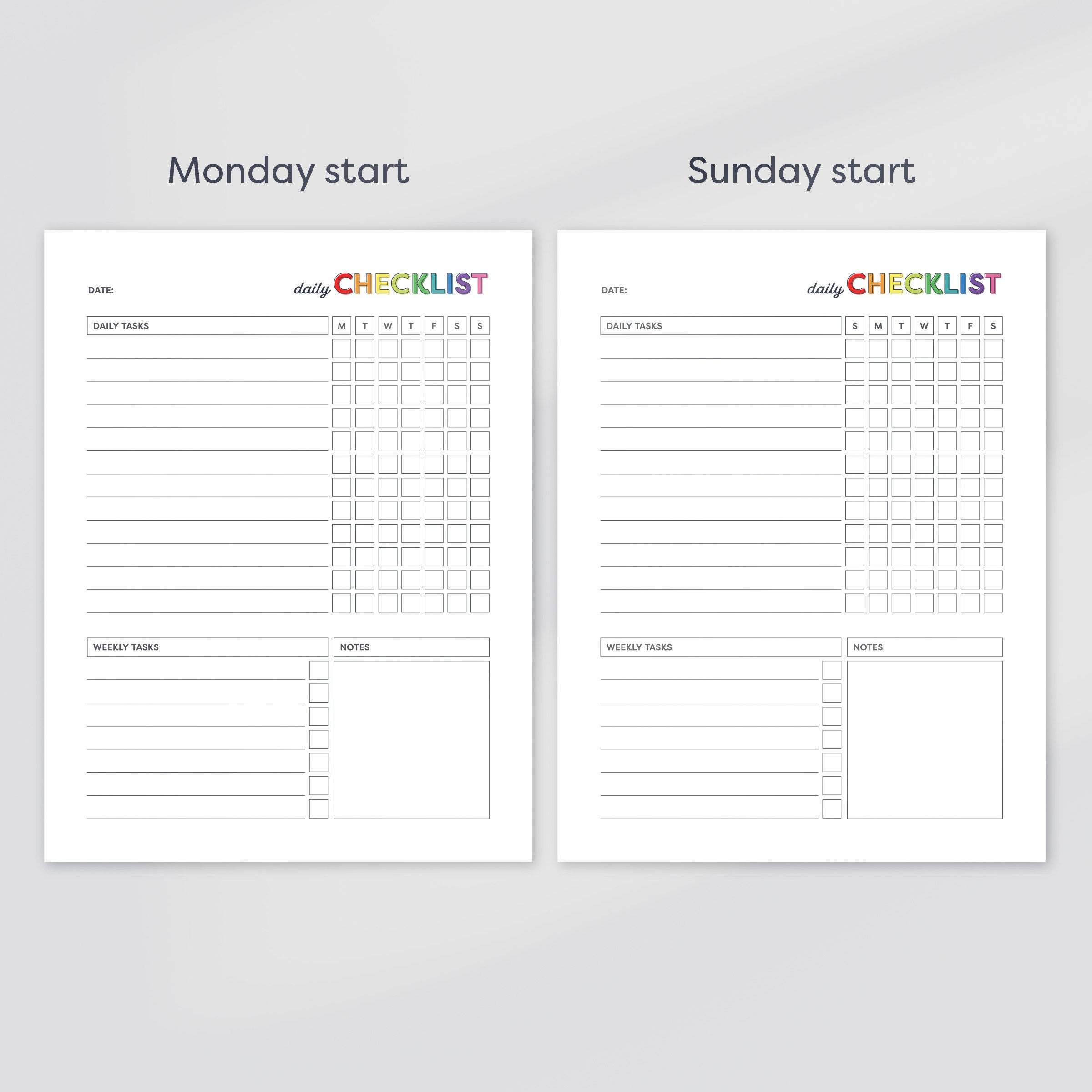 Daily Checklist, Fillable Daily Routine, Responsibility Chart, Chore ...