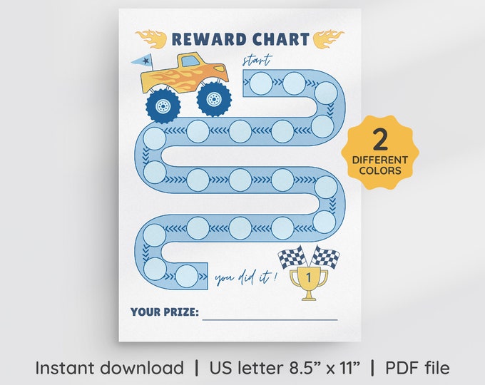 Cars Hot Wheels Themed Reward Chart for Kids, Chore Chart, Behaviour ...