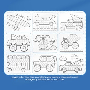 Vehicles Dot Marker Coloring Pages for Kids | Activity Printables for ...