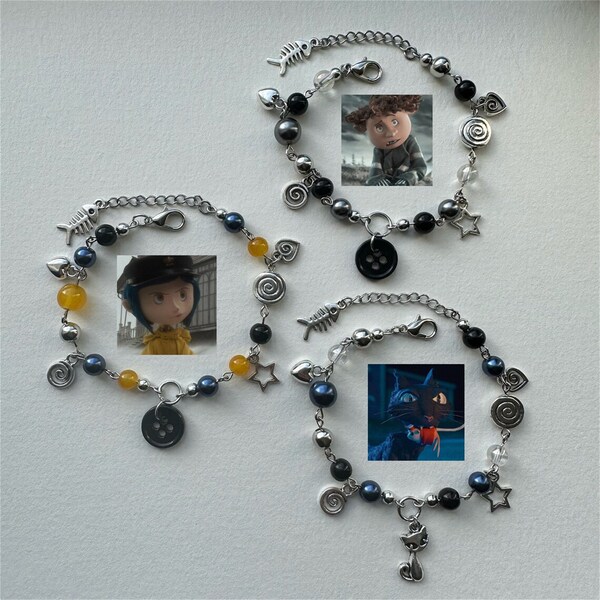 Coraline and Wybie Bracelet - Etsy