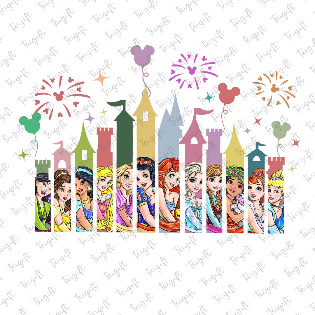 Best Friends Princess Png, Princess Squad Png, Magical Castle With ...