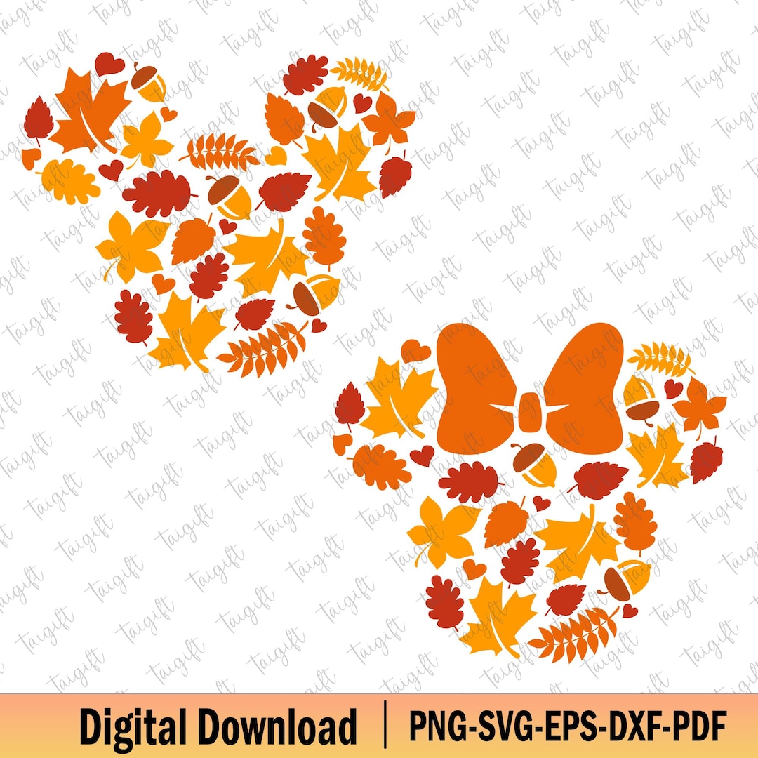 Bundle Fall Mouse Head Doodle Svg, Autumn Leaf Svg, Fall Vibes Svg ...
