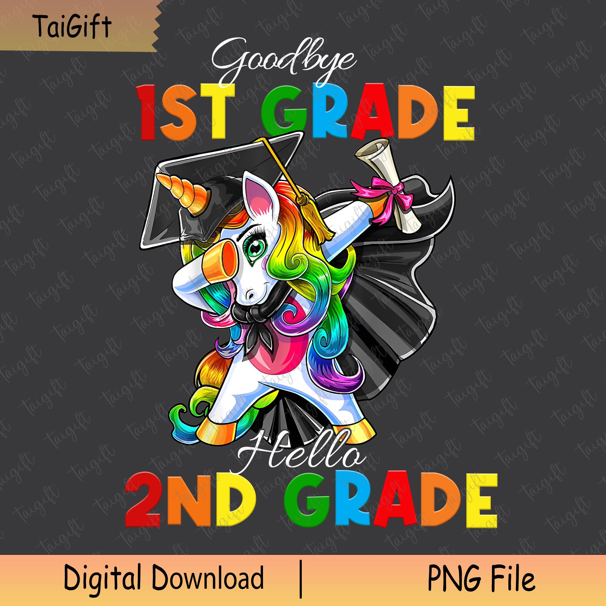 Goodbye 1st Grade Hello 2nd Grade Png, Back to School Png, 1st Day of ...