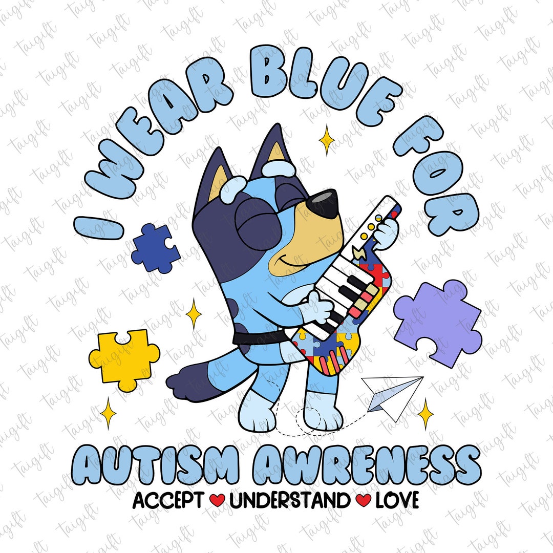 I Wear Blue for Autism Awareness Svg, Accept Understand Love, Autism ...