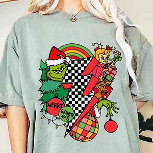 Merry Grinchmas Png, Christmas Character Png, Christmas Lightning Bolt ...