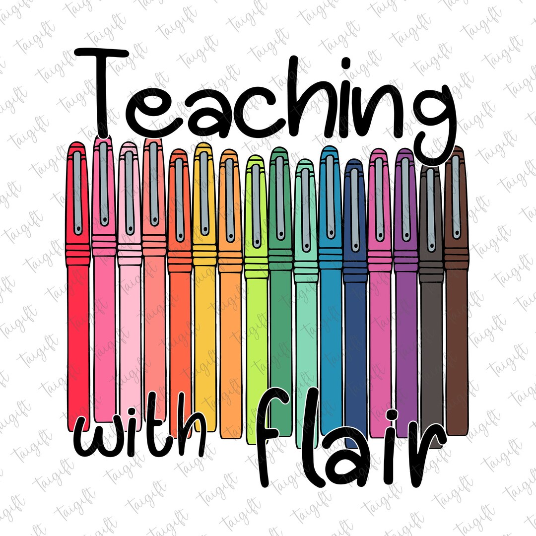 Teaching With Flair Svg, Back to School Svg, First Day of School Svg ...