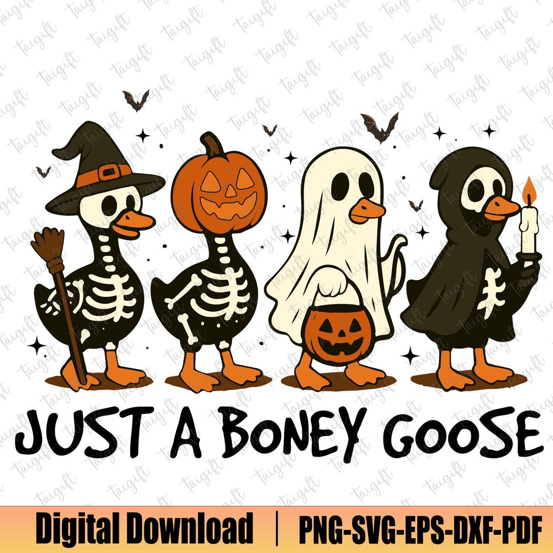 Just A Boney Goose Svg, Halloween Goose Svg, Halloween Costume Svg ...