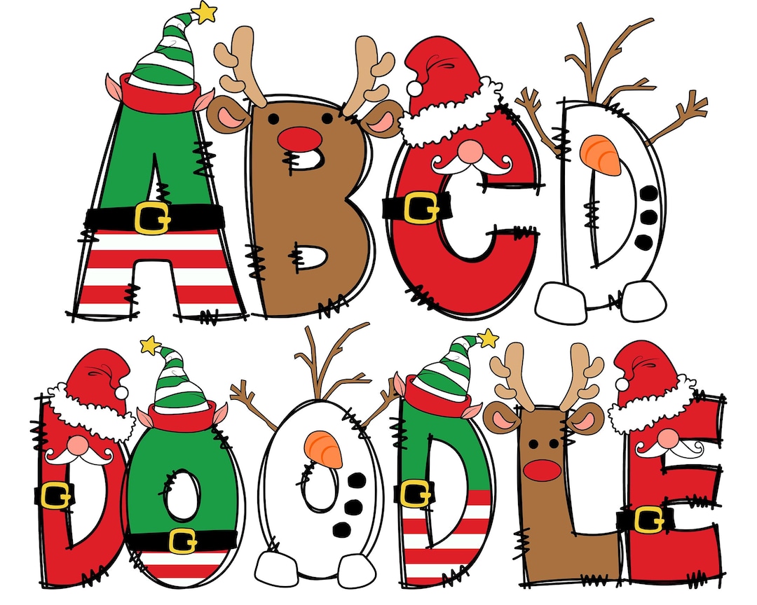 Christmas Alphabet Png, Merry Christmas Font Png, Christmas Letters ...
