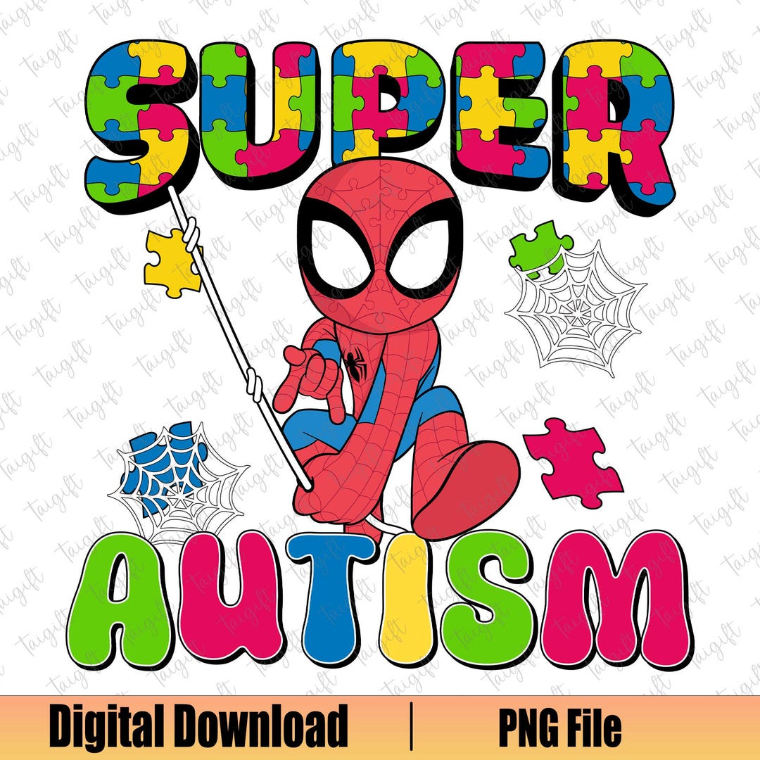 Spiderman Autism Png, Superhero Autism Png, Autism Awareness Png ...