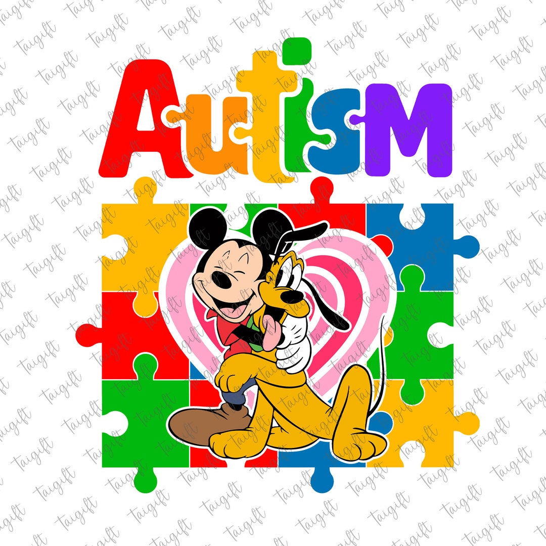 Mouse Autism Love Png, Puzzle Piece Png, Autism Awareness Png, Mouse ...