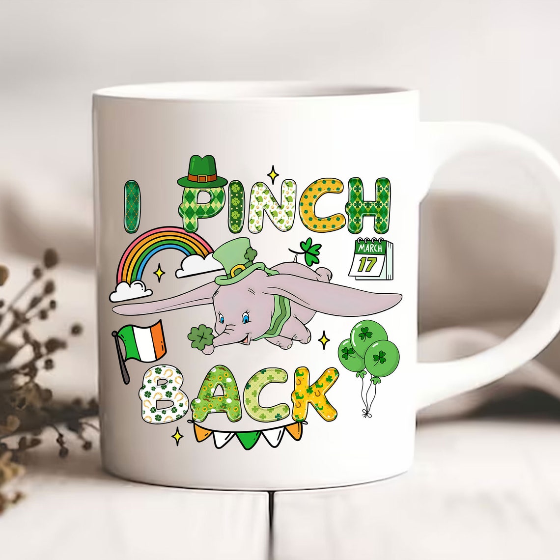 I Pinch Back Png, Flying Elephant Png, Happy St Patrick's Day, Mouse St ...
