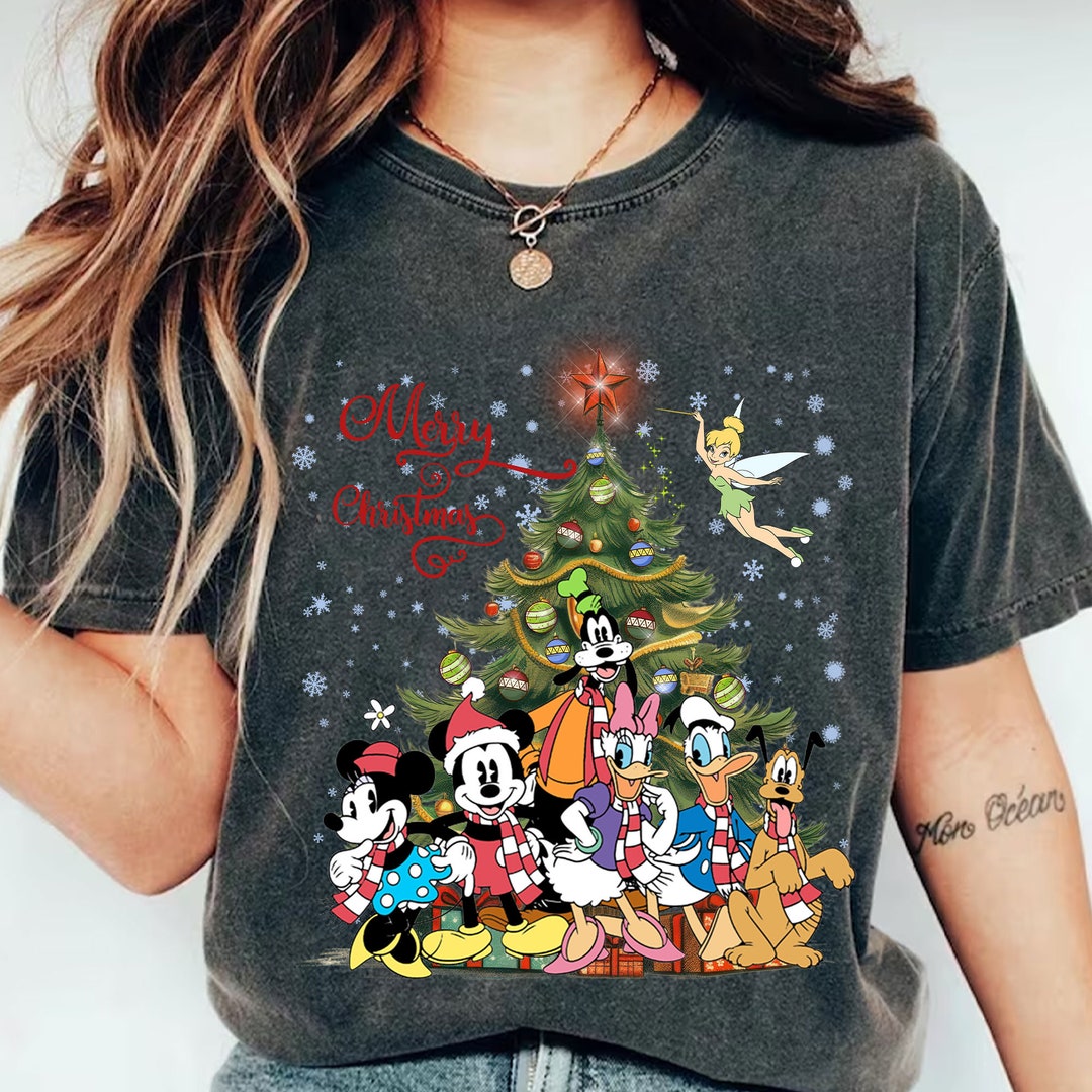 Christmas Tree Png, Christmas Mouse Png, Mouse and Friend Png, Retro ...
