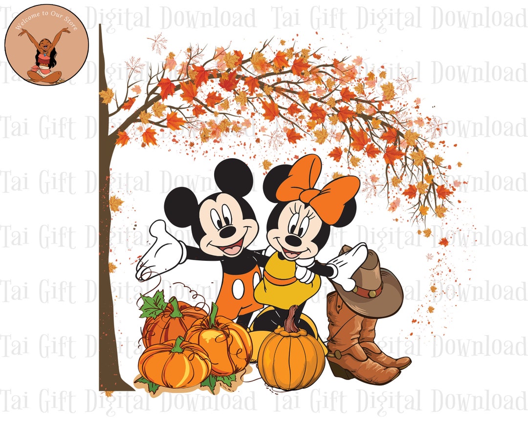 Mouse Autumn Leaves Png, Fall Png, Mouse and Friends Png, Pumpkin ...
