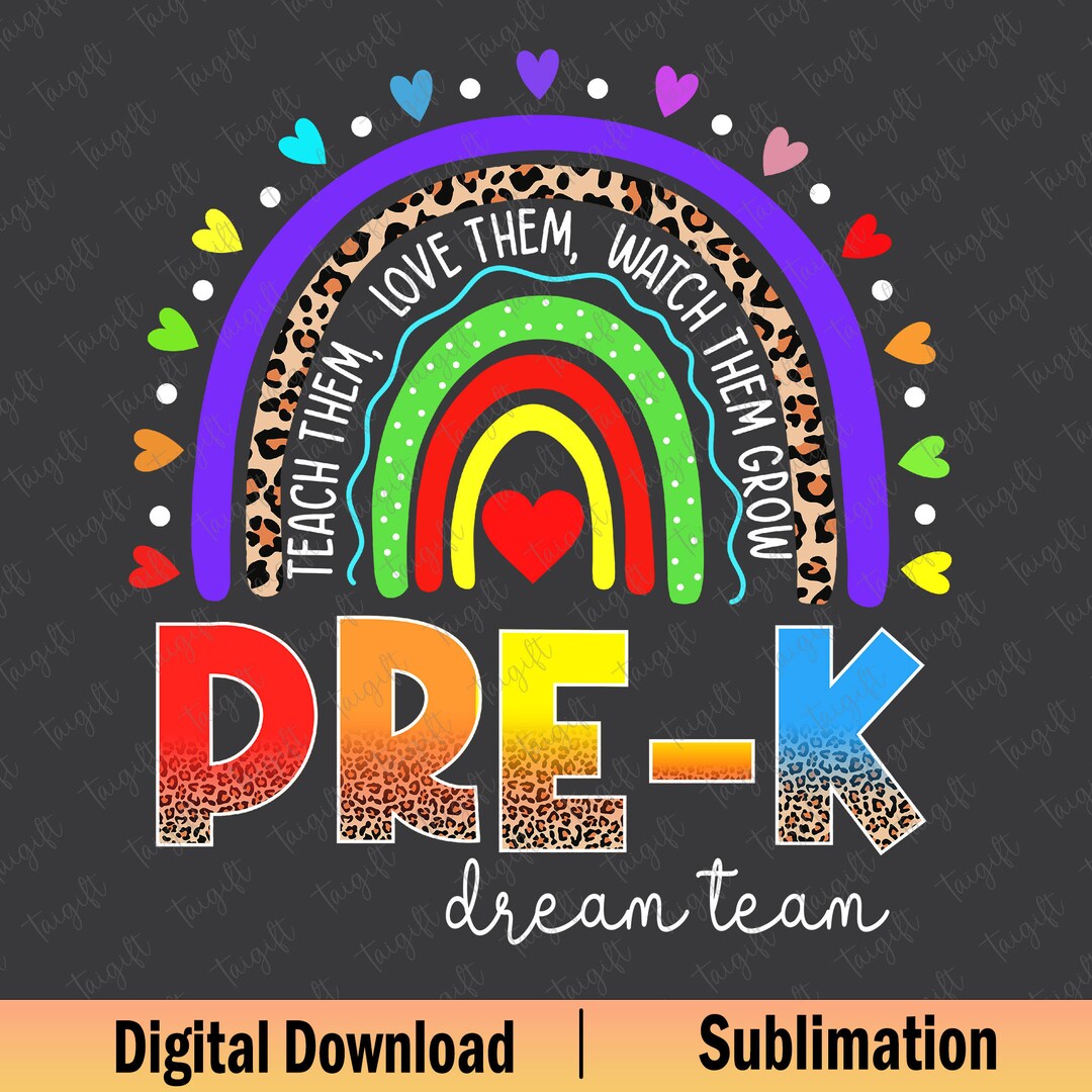 Pre K Dream Team Png, Pre K Grade Teacher Png, Back to School Png ...
