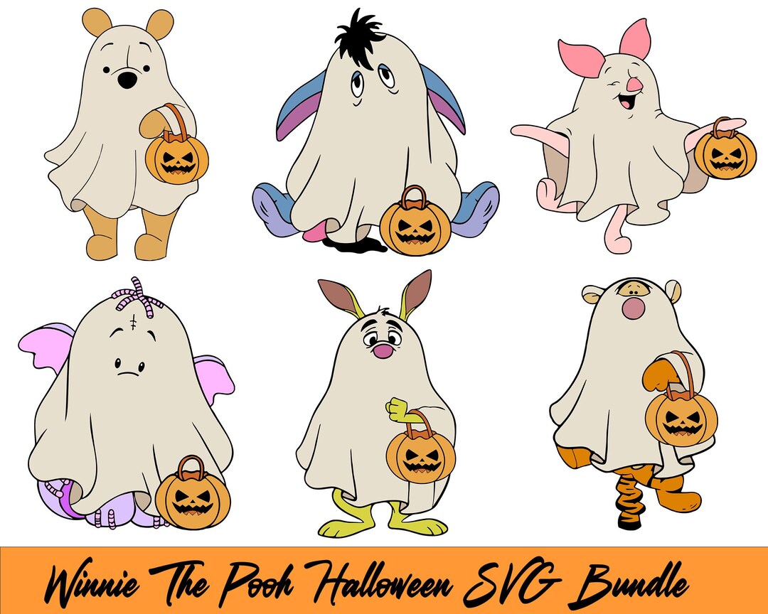 Bundle Winnie the Pooh Ghost Halloween Svg, Halloween Costume Svg ...