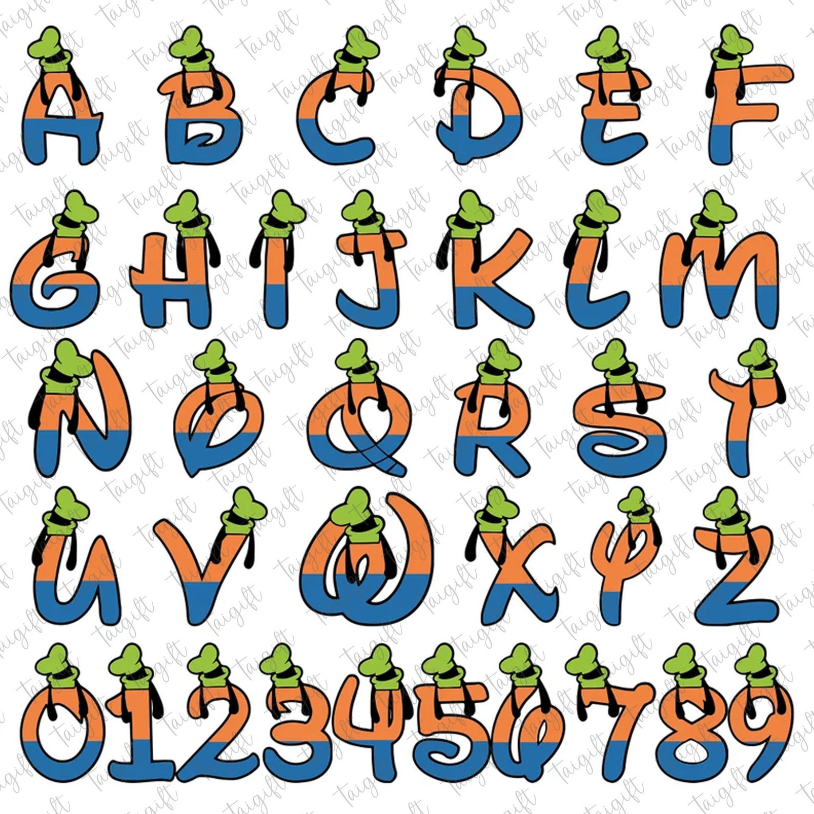 Mouse and Friend Alphabet PNG, Cute Character Alphabet PNG, Cartoons ...