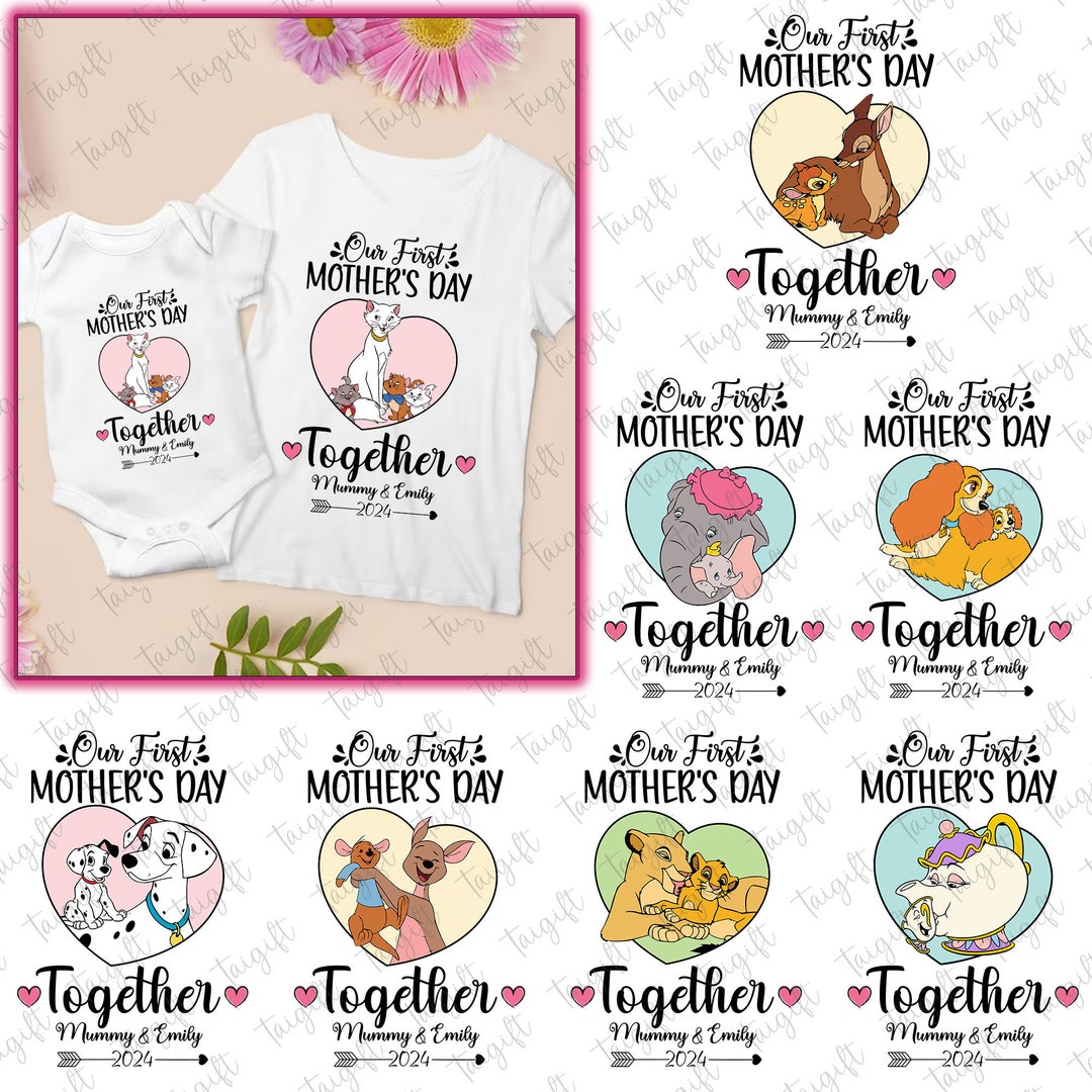 Personalized Our First Mother's Day Together Png, Animal Kingdom, Mama ...