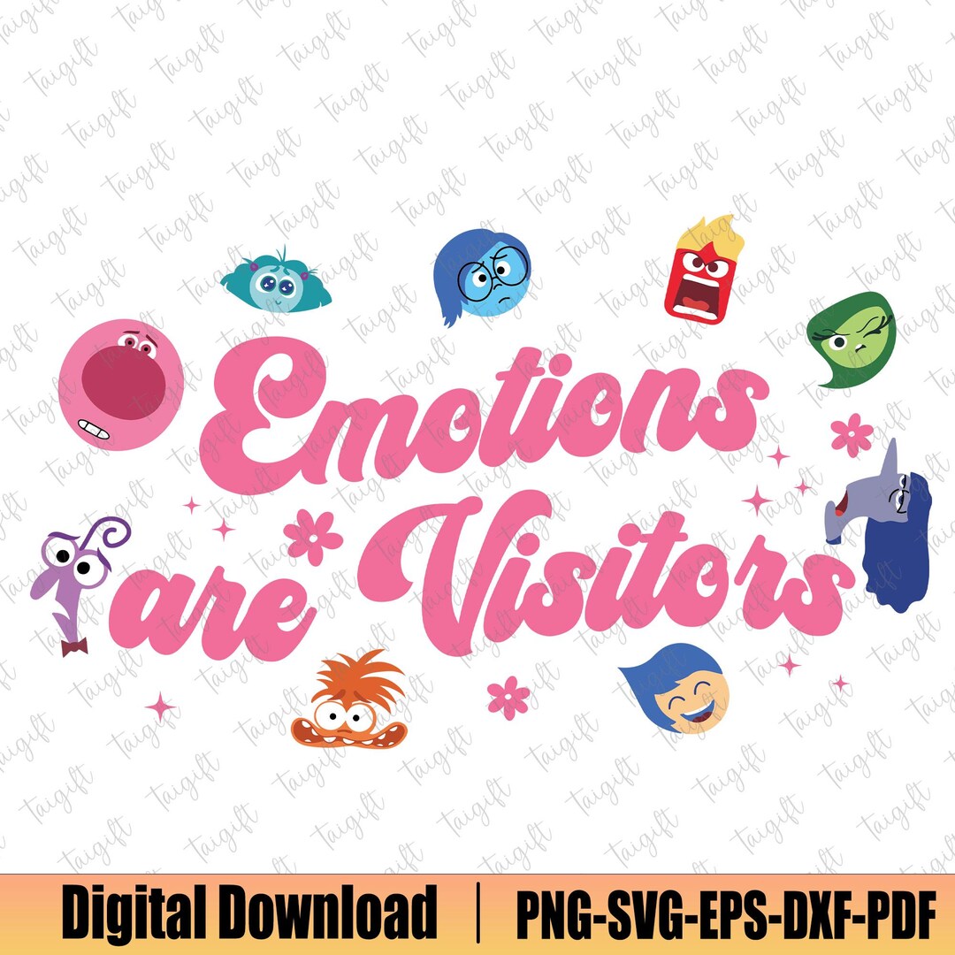 Emotions Are Visitors Svg, Mental Health Awareness Svg, Cartoon ...