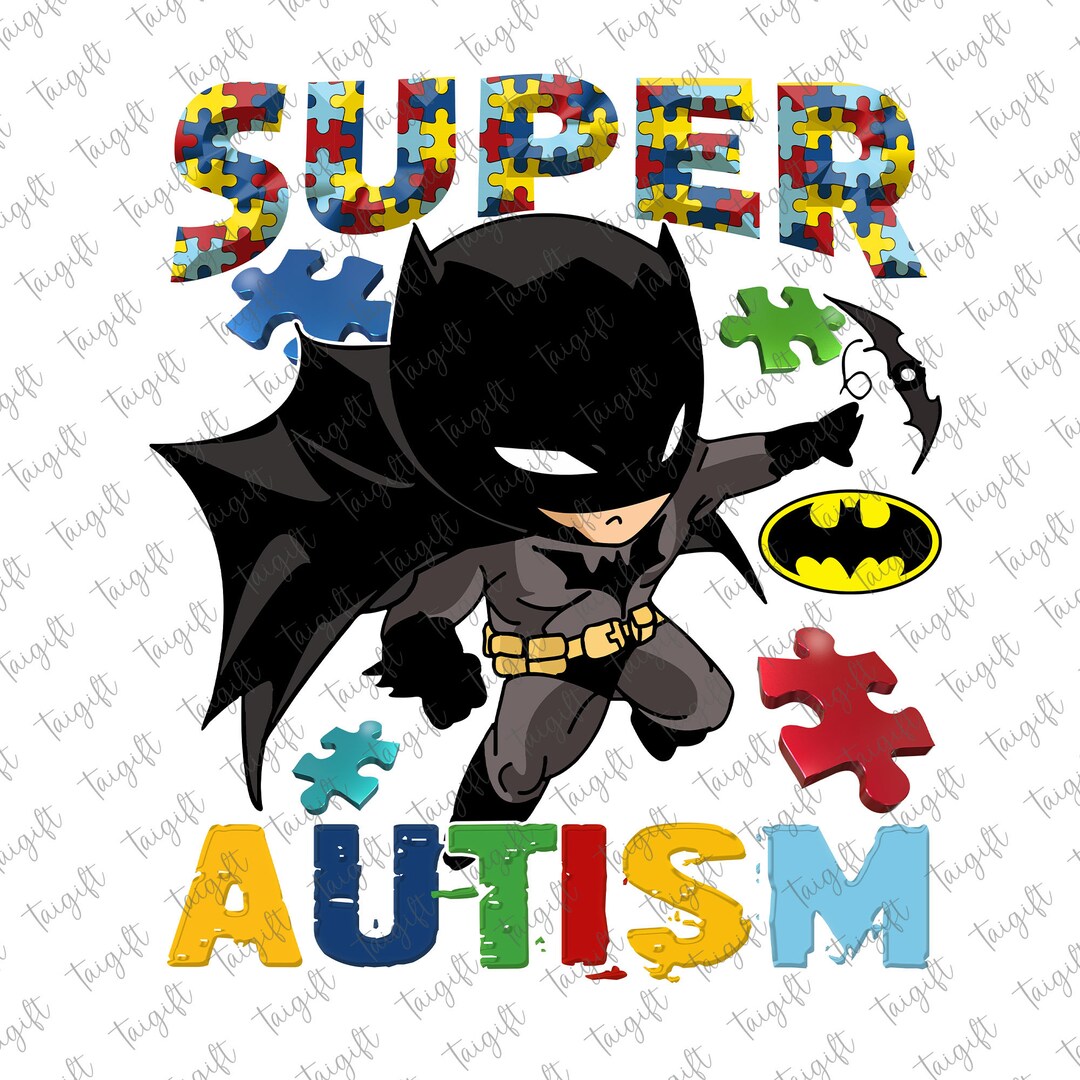 Super Batman Autism Png, Autism Puzzle Piece Png, Superhero Autism ...