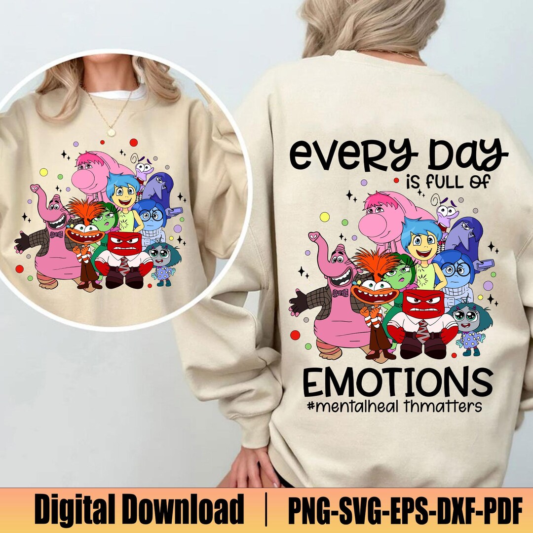 Everyday is Full of Emotions Svg, Cartoon Emotions Friends, Mental ...