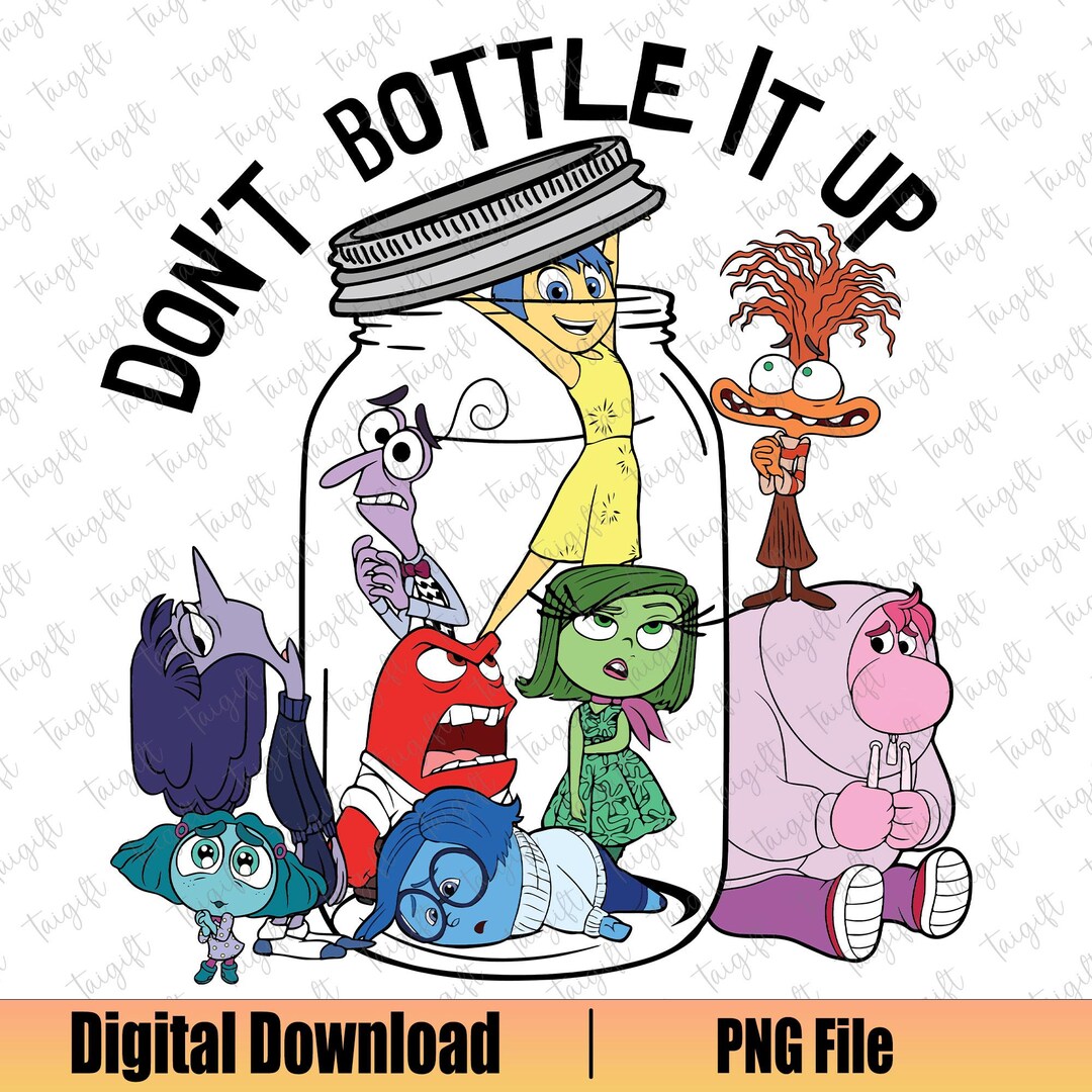 Don’t Bottle It up Png, Mental Health Awareness Png, Cartoon Emotions ...